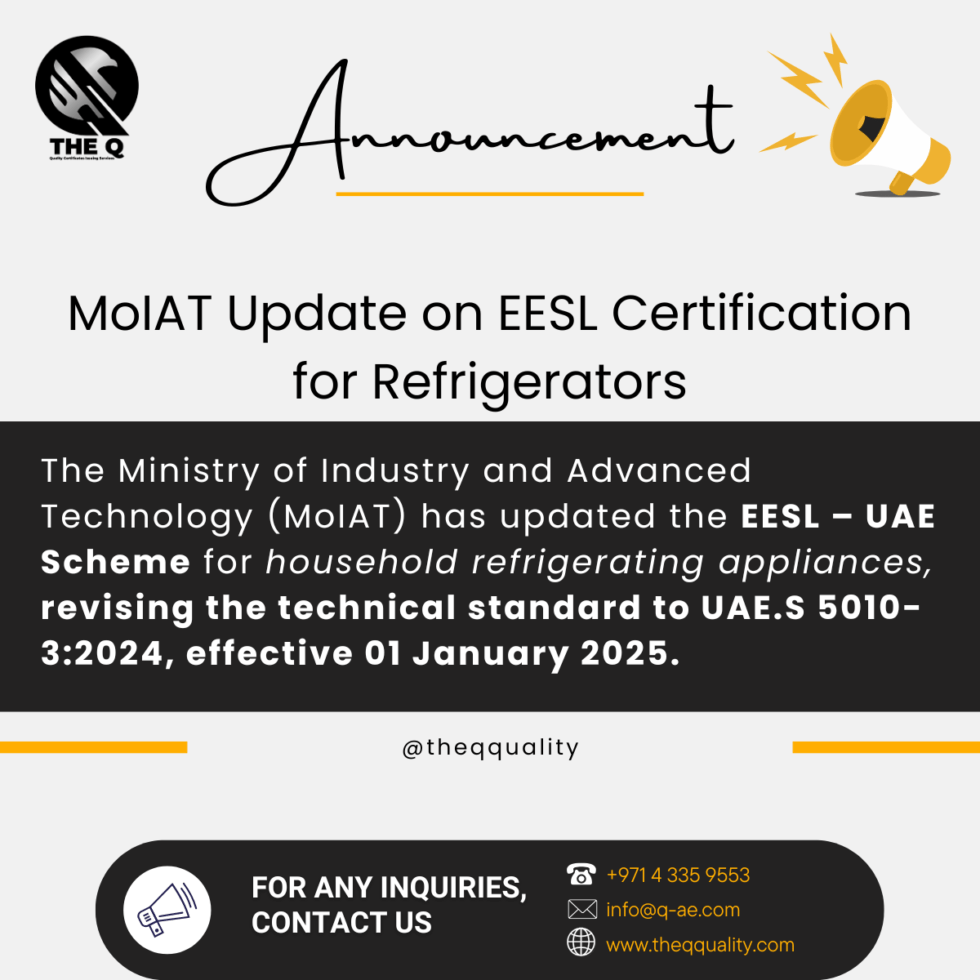 MoIAT Update On EESL Certification For Refrigerators - Quality Product ...